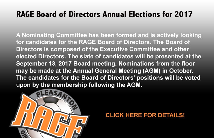 Pleasanton RAGE – Competitive and Recreational Youth Soccer Club for Girls